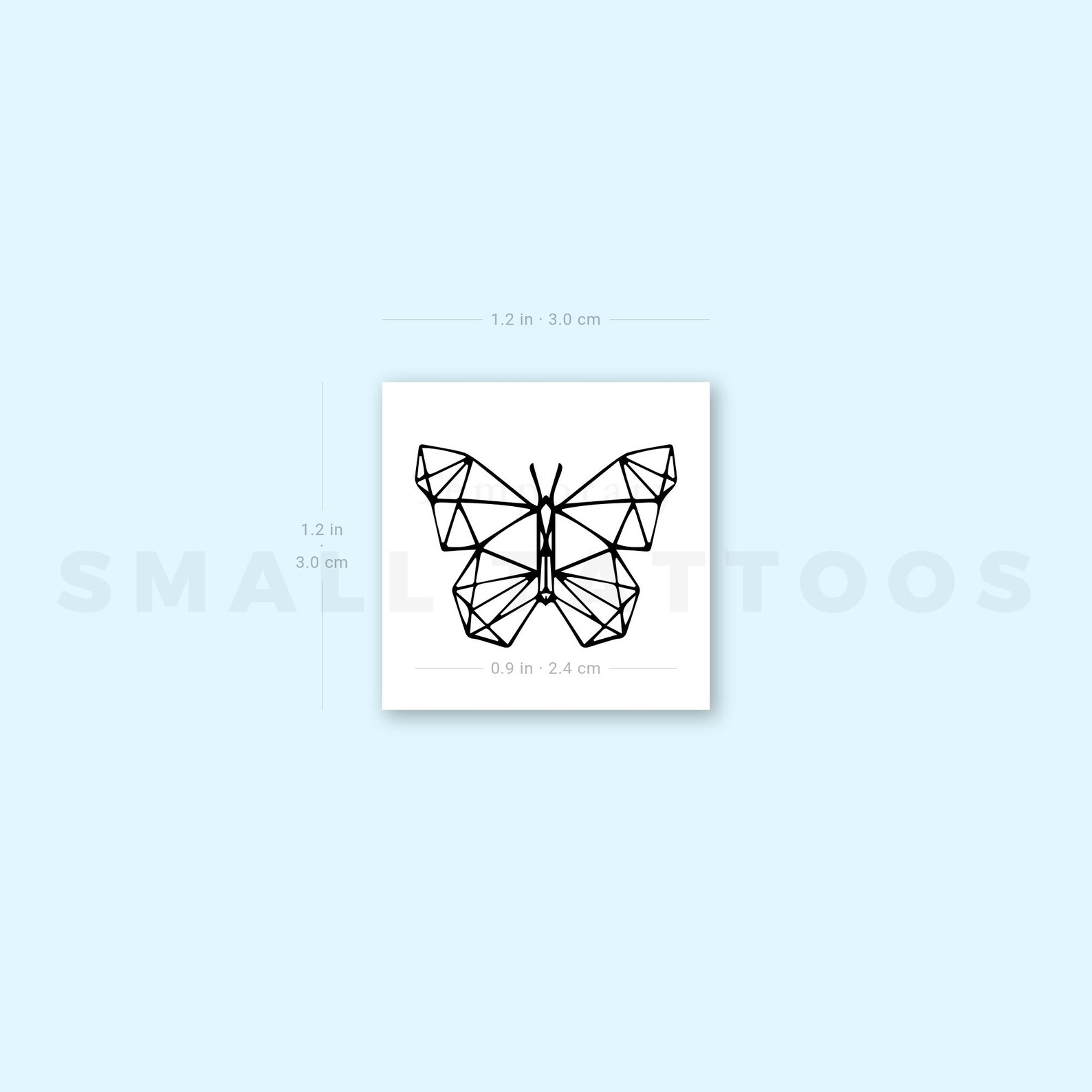 Low Poly Butterfly Temporary Tattoo (set of 3) - Etsy