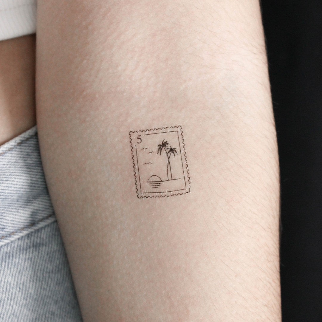 Sunset Stamp Temporary Tattoo (set of 3) - Etsy