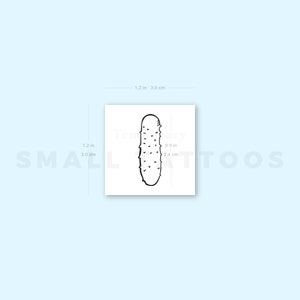 Cucumber Temporary Tattoo (set of 3) - Etsy