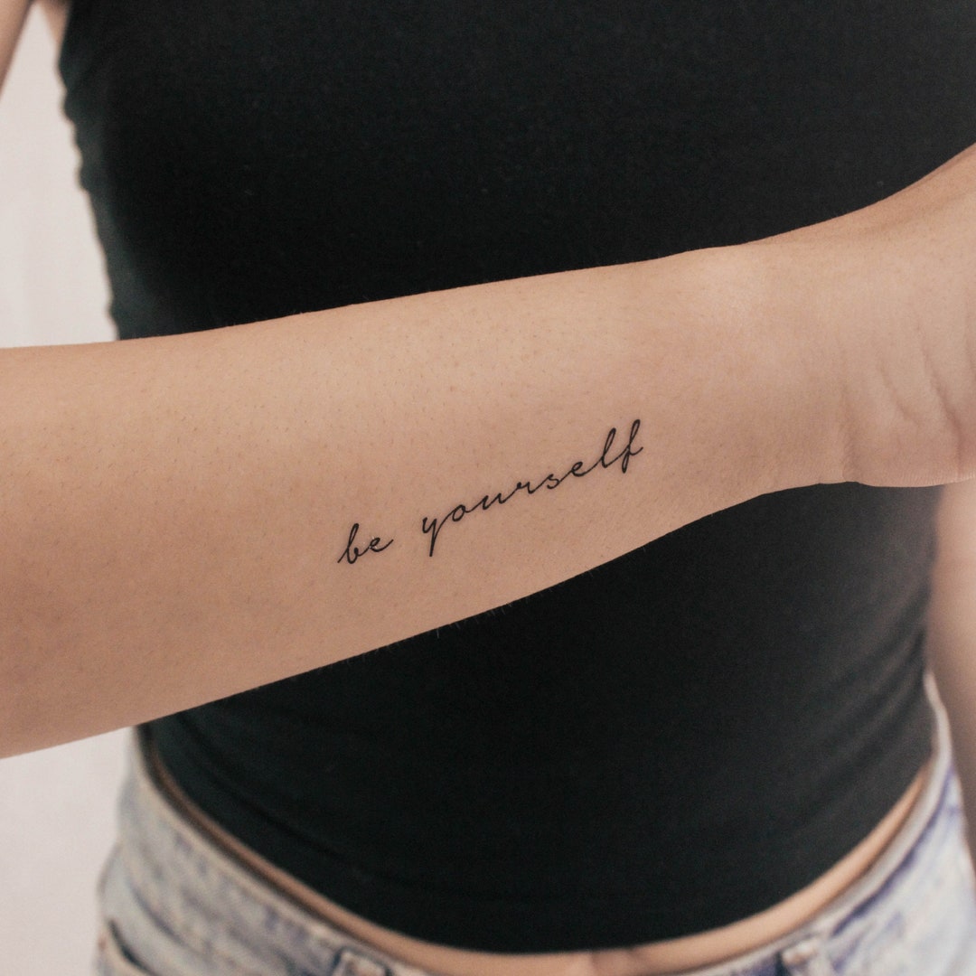 Be Yourself Temporary Tattoo (set of 3) - Etsy