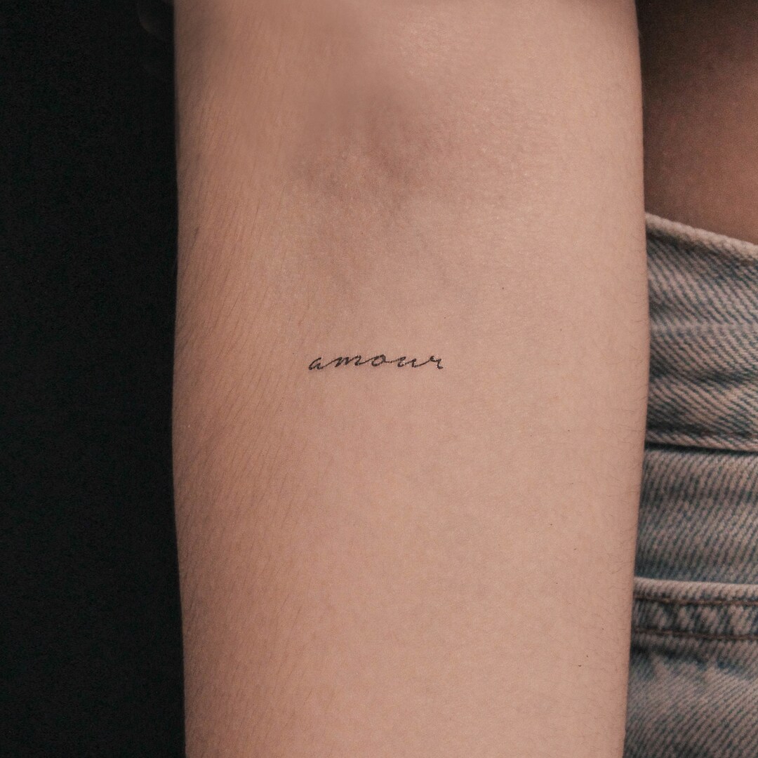 Amour Temporary Tattoo (set of 3) - Etsy