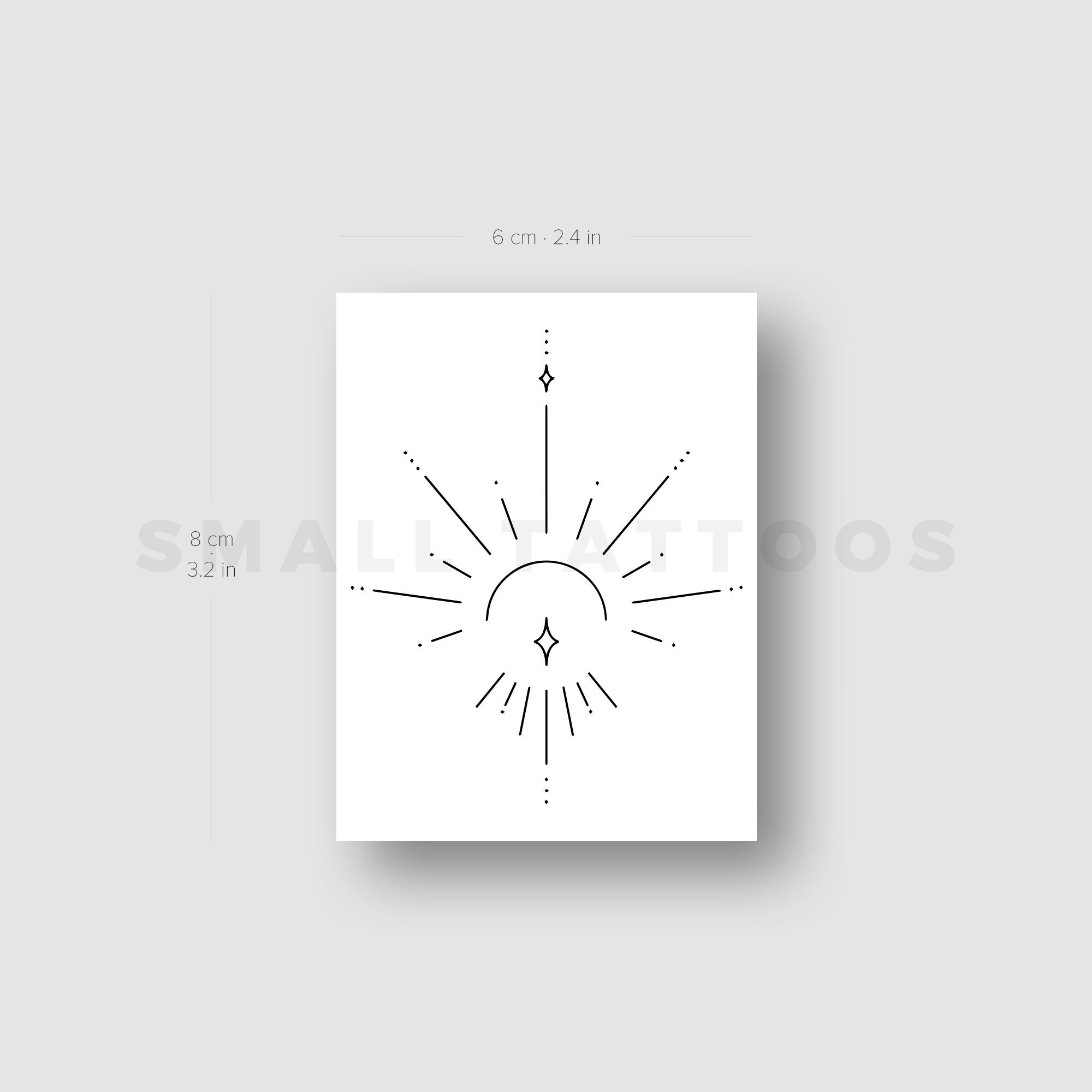 Fine Line Ornamental Temporary Tattoo set of 3 - Etsy