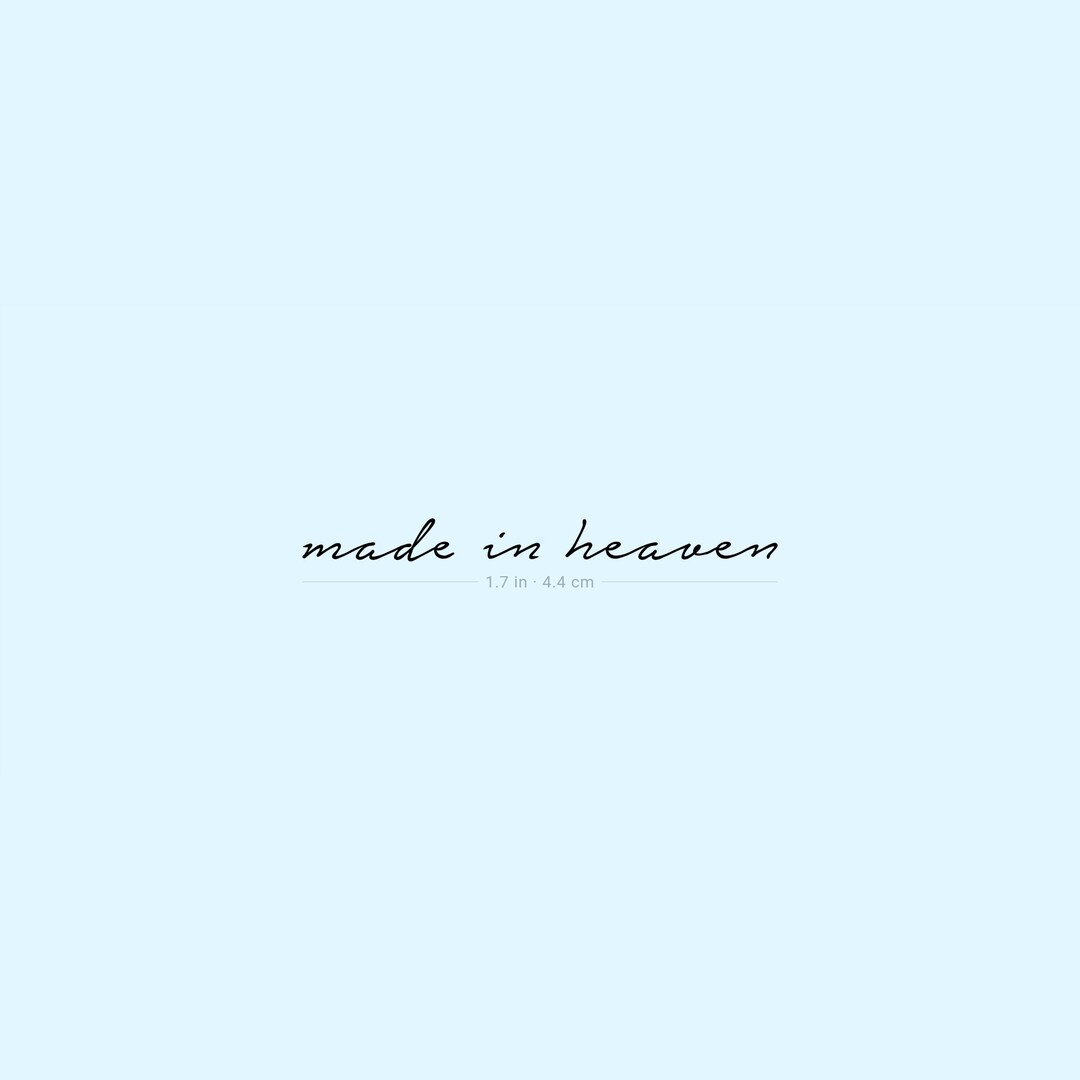 Made in Heaven Temporary Tattoo set of 3 - Etsy
