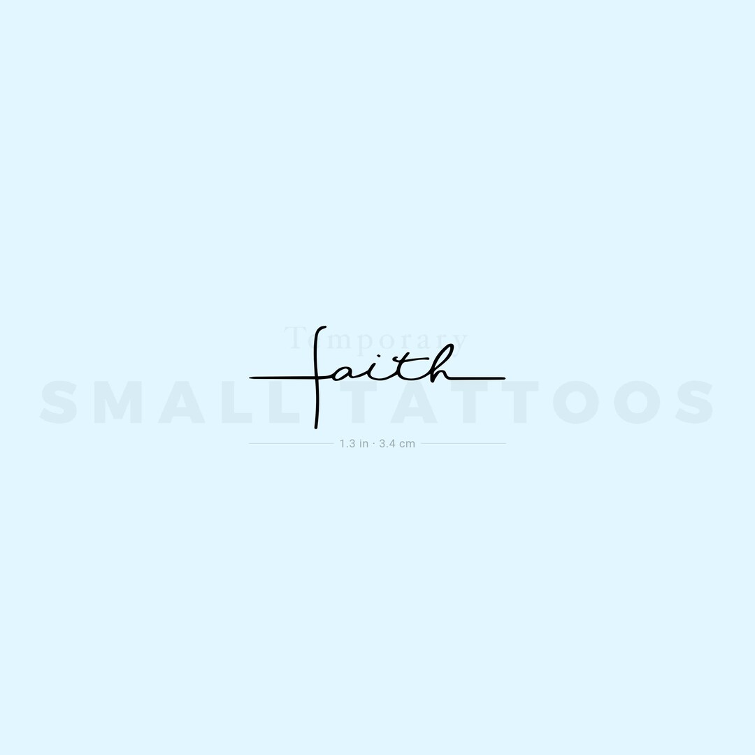 Small Faith Cross Temporary Tattoo set of 3 - Etsy