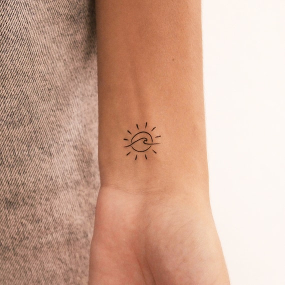 Wave Tattoo Ideas Fine Line
