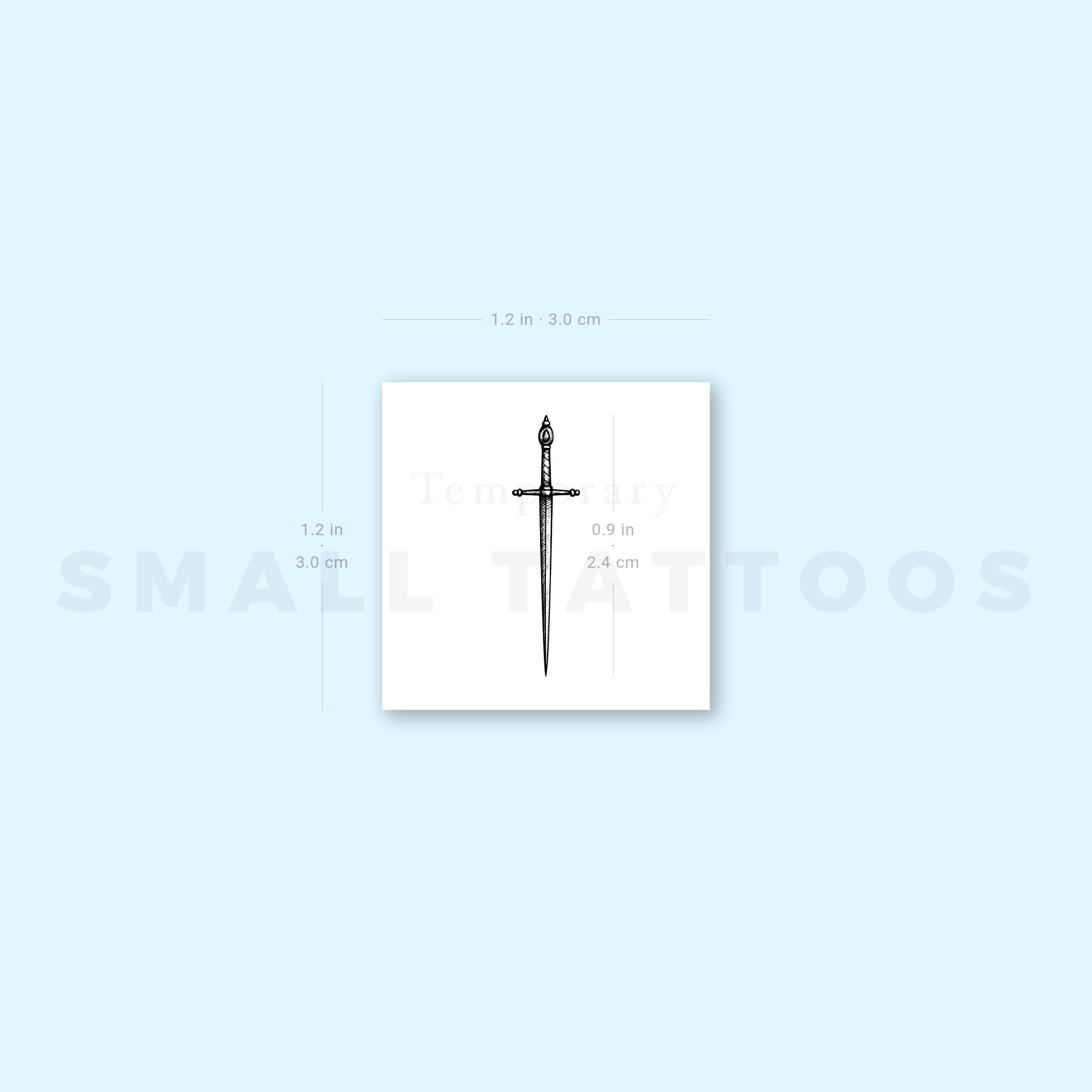 Little Dagger Temporary Tattoo (set of 3) - Etsy