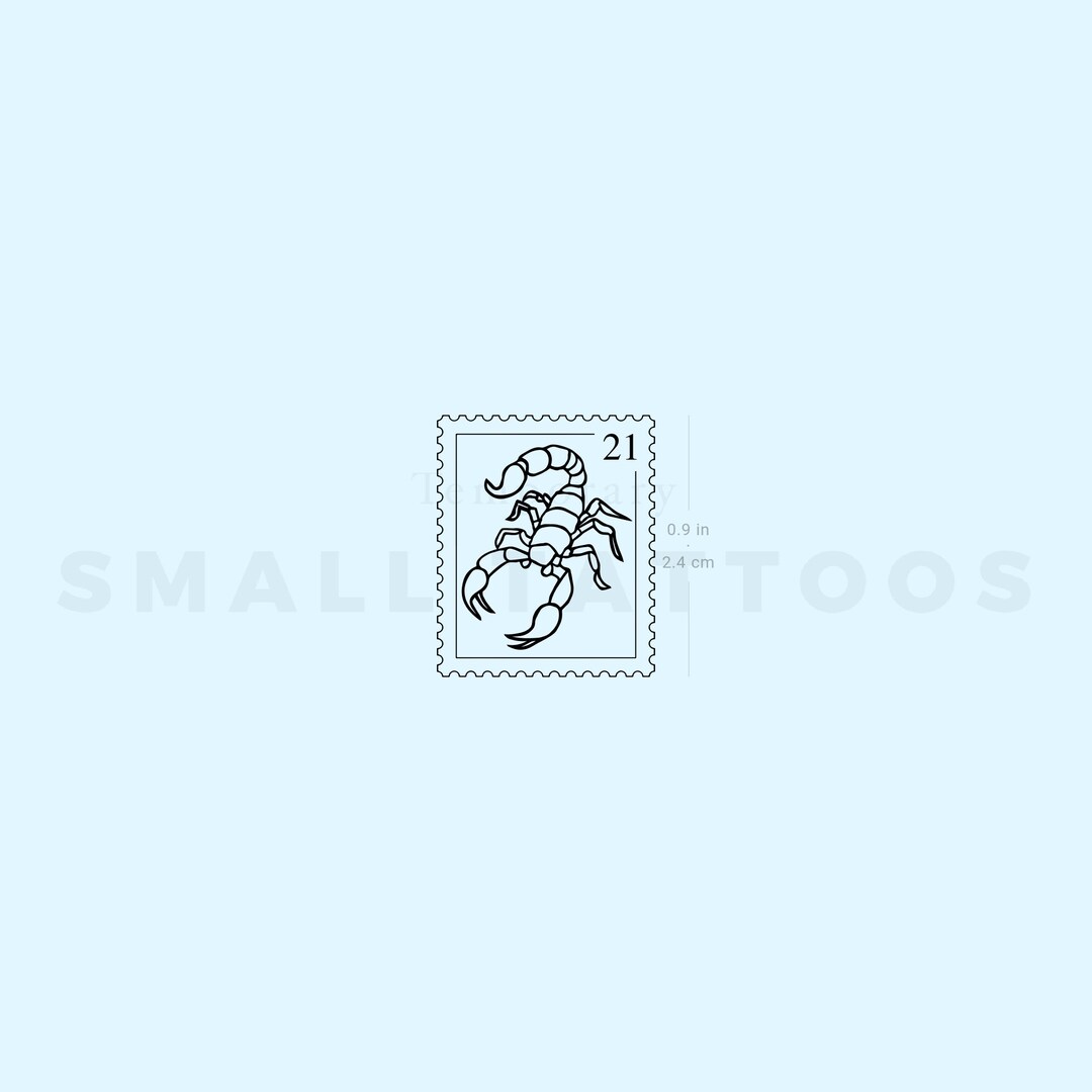 Scorpion Stamp Temporary Tattoo set of 3 - Etsy