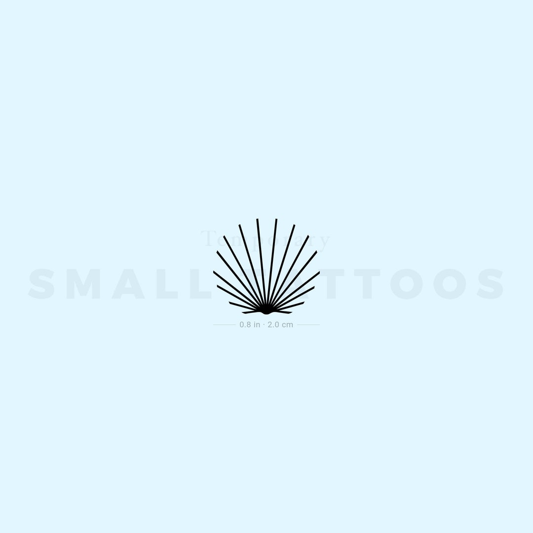 Minimalist Shell Temporary Tattoo set of 3 - Etsy