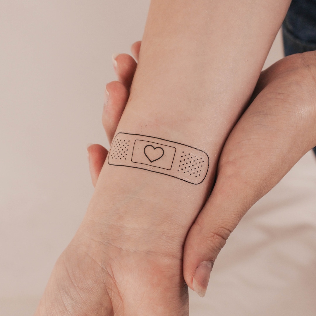 Bandage Temporary Tattoo (set of 3) - Etsy