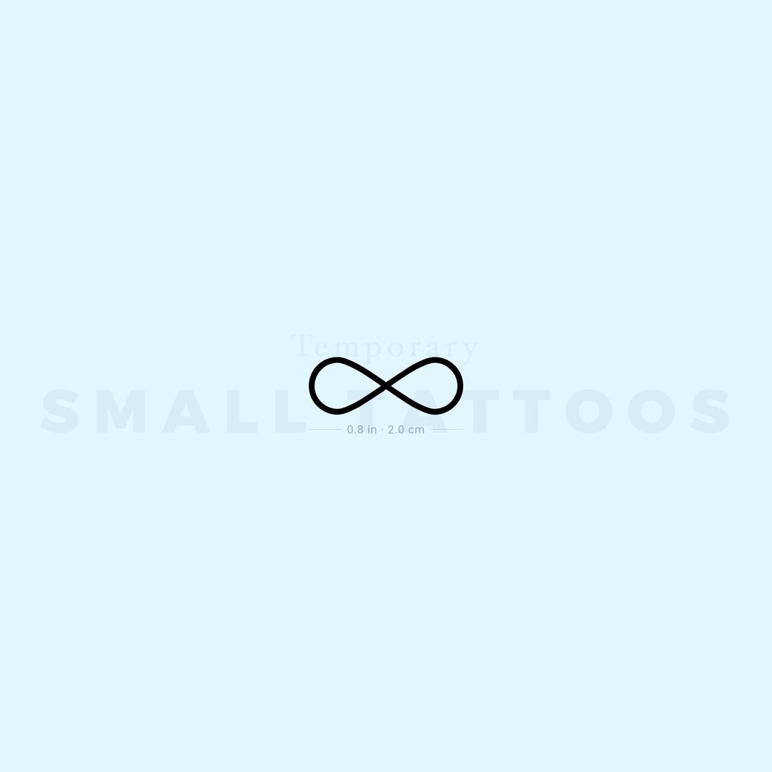 Bold Infinity Symbol Temporary Tattoo set of 3 - Etsy
