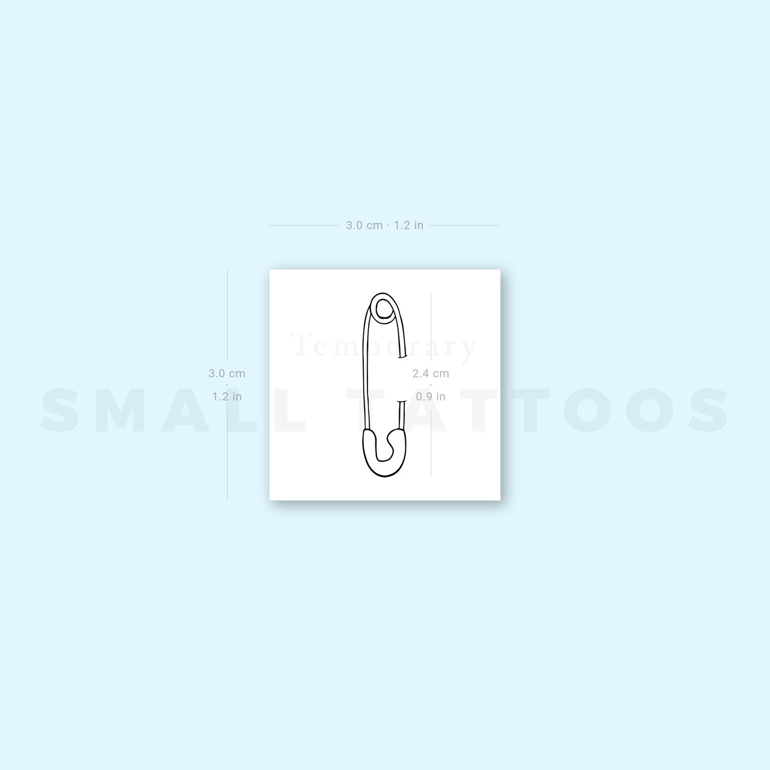Fine Line Safety Pin Temporary Tattoo (set of 3) - Etsy