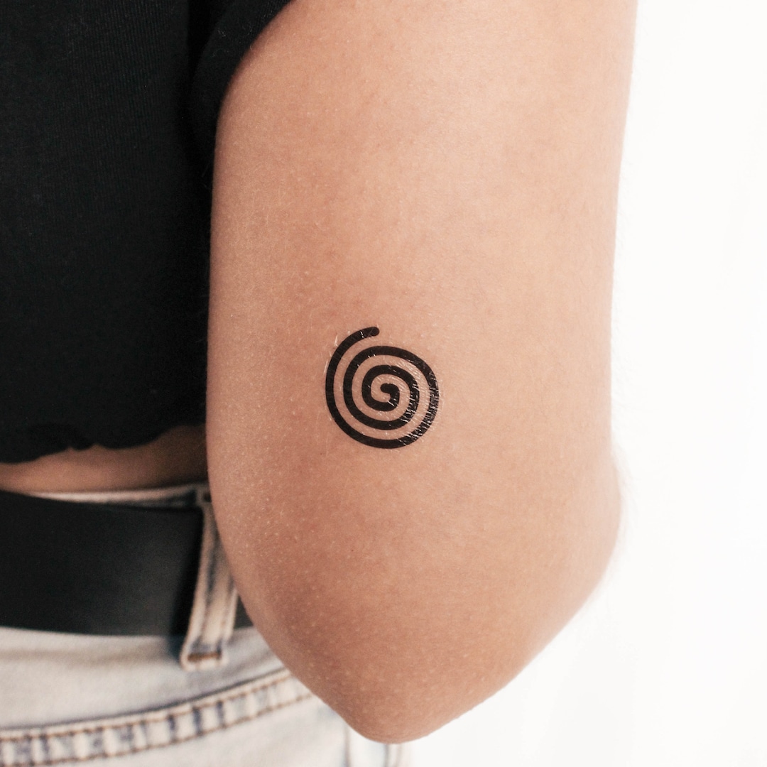 Small Single Spiral Temporary Tattoo (set of 3) - Etsy