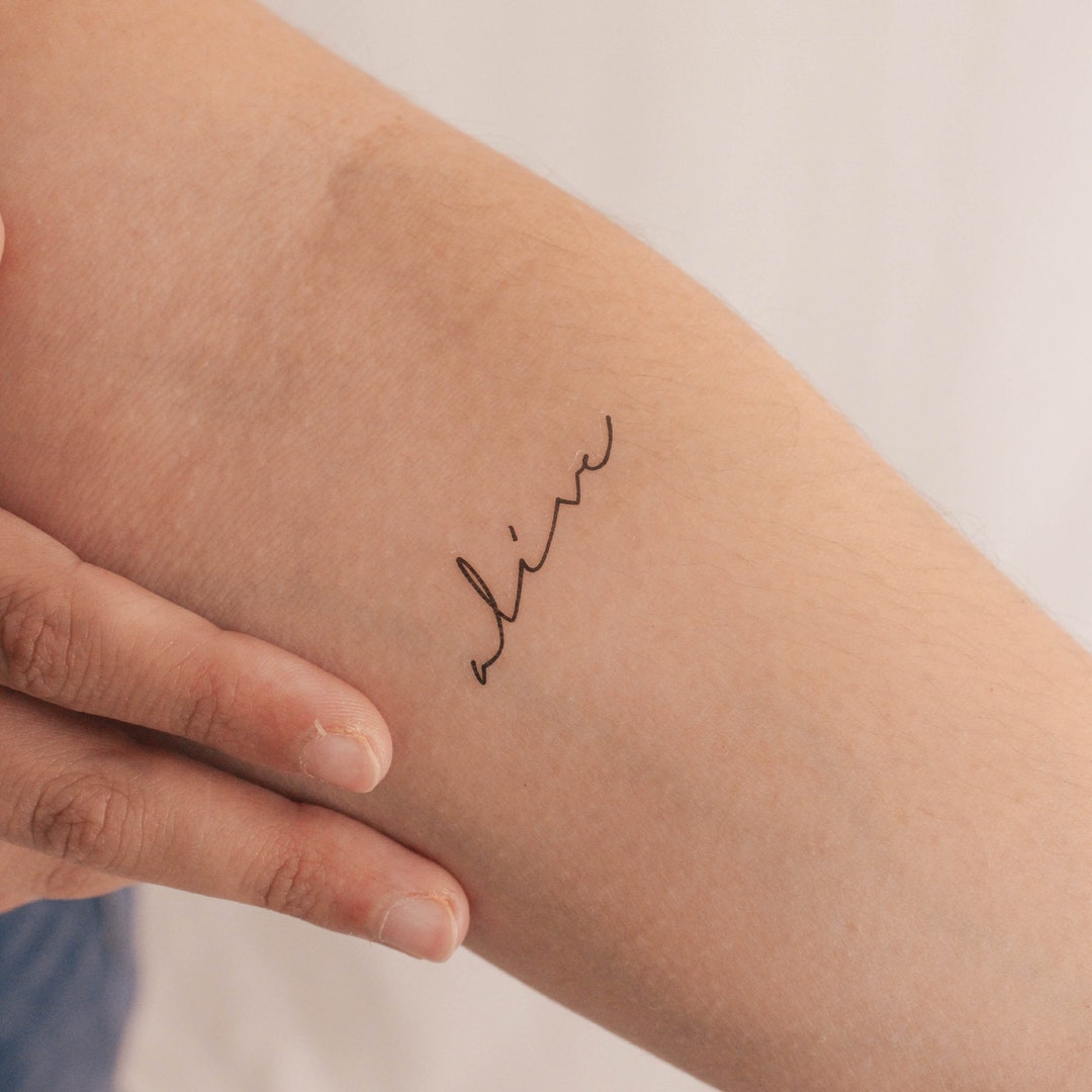 Alive Temporary Tattoo (set of 3) - Etsy