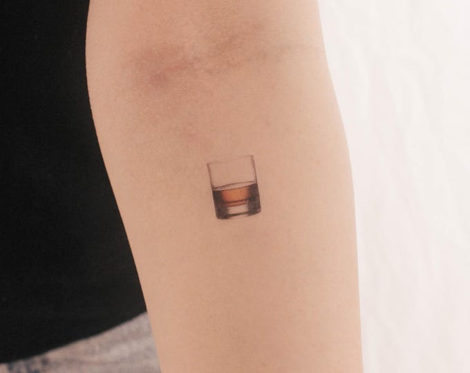 Whisky Lover Wine Tattoo Art Alcohol Matching Tattoo Stickers Realistic ...
