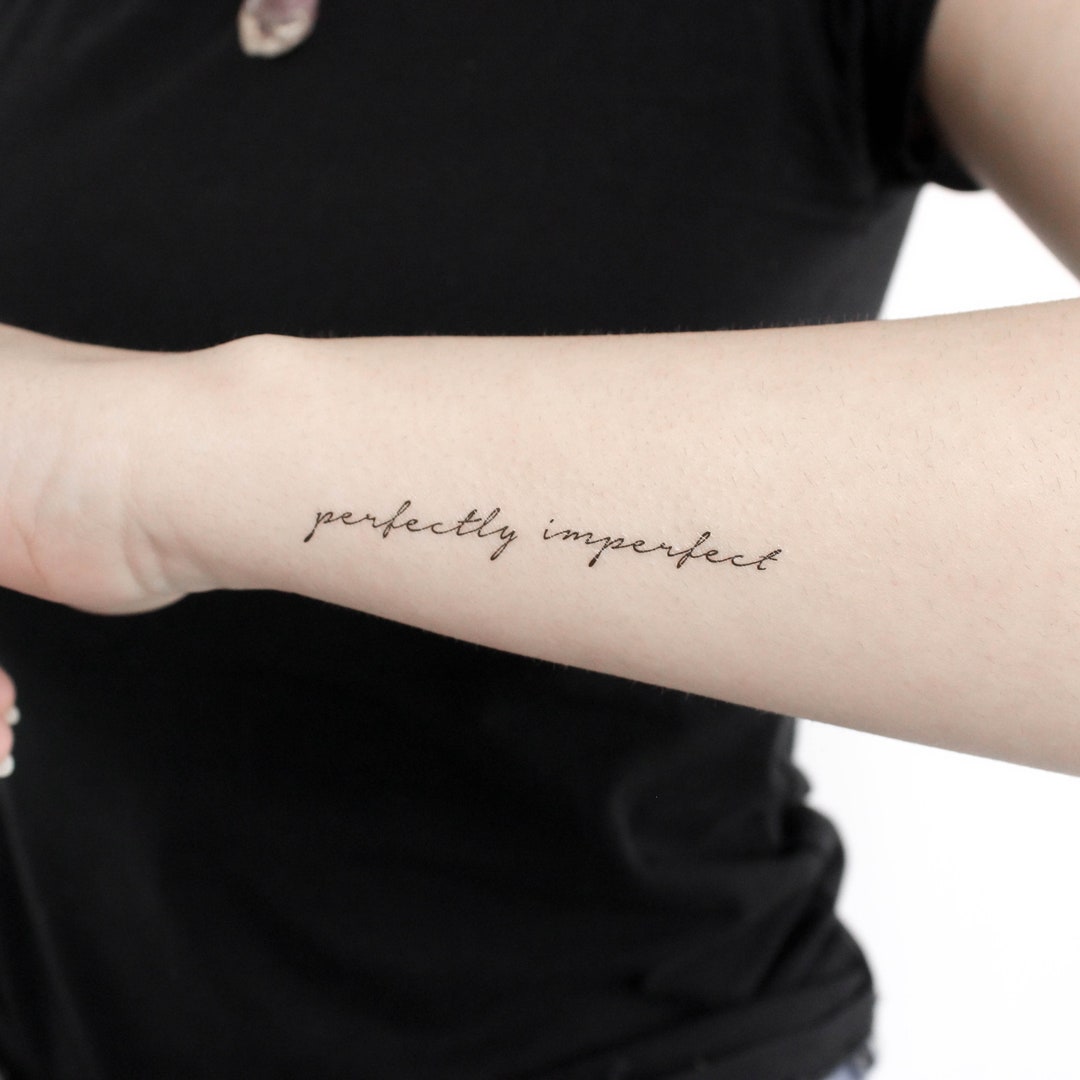 Perfectly Imperfect Temporary Tattoo (set of 3) - Etsy