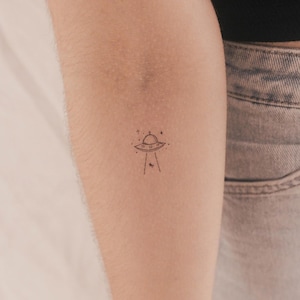 UFO Abduction Temporary Tattoo (set of 3) - Etsy