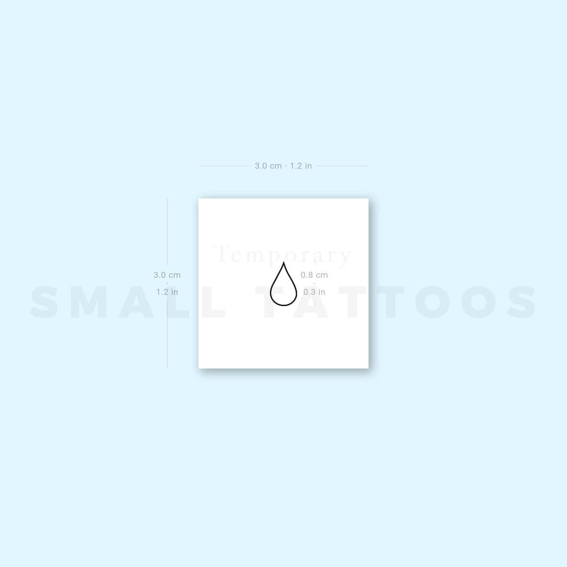 Waterdrop Temporary Tattoo set of 3 - Etsy