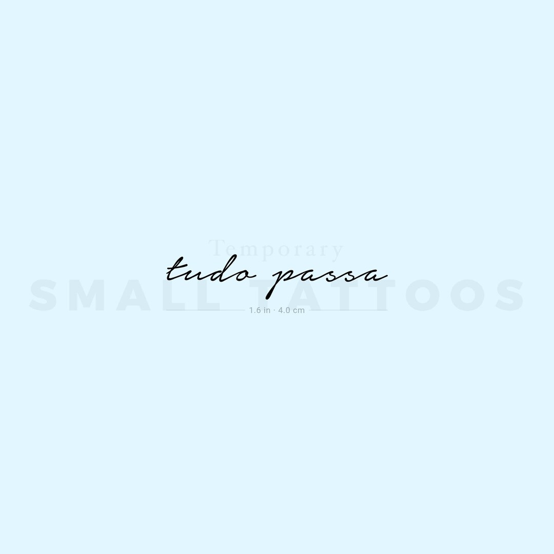 Tudo Passa Temporary Tattoo set of 3 - Etsy
