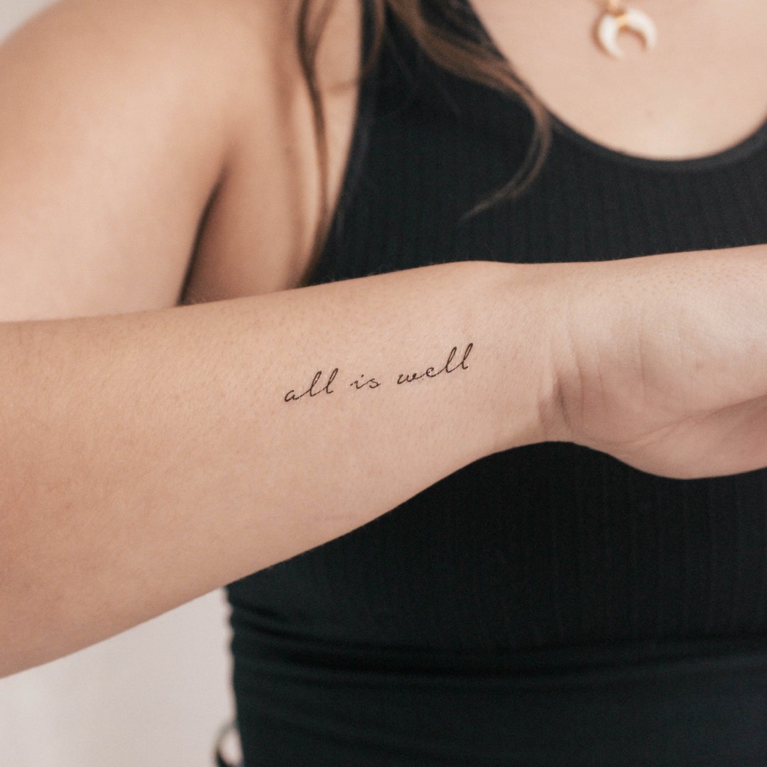 All is Well Temporary Tattoo (set of 3) - Etsy