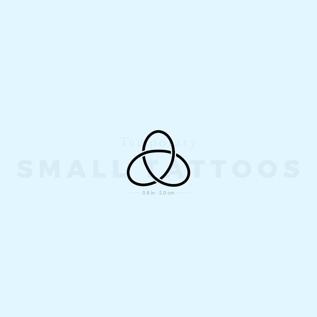 Trefoil Knot Temporary Tattoo (set of 3) - Etsy UK