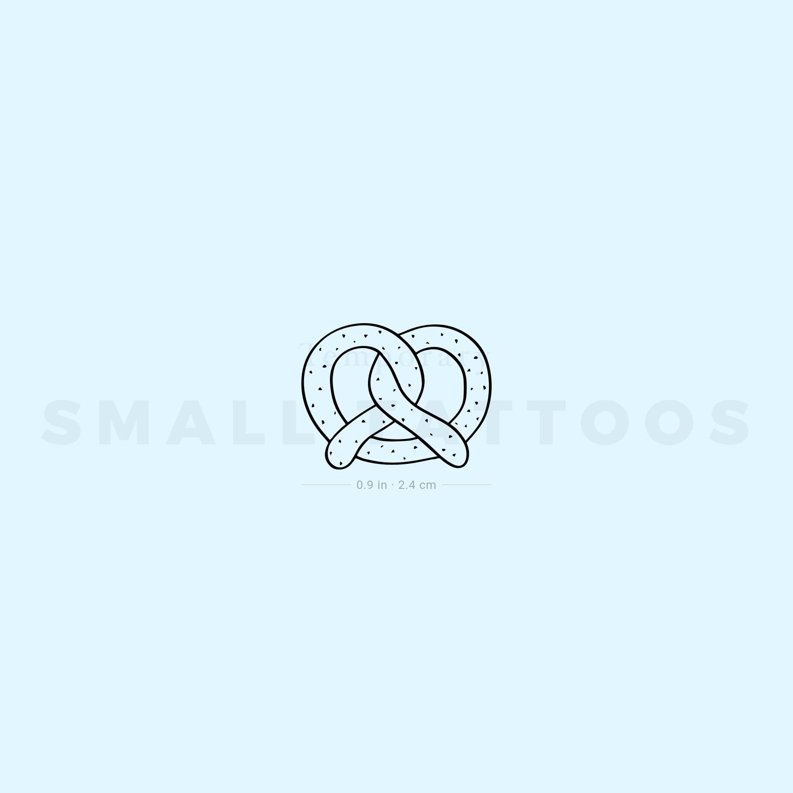 Pretzel Temporary Tattoo set of 3 - Etsy