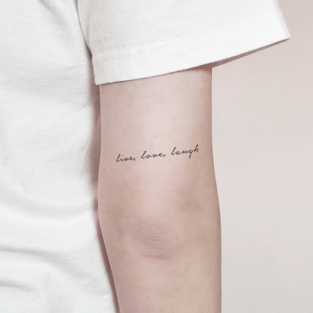 Live, Love, Laugh Temporary Tattoo (set of 3) - Etsy