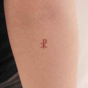 Red Chi Rho Temporary Tattoo (set of 3) - Etsy