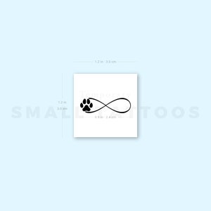 Infinity Paw Temporary Tattoo (set of 3) - Etsy