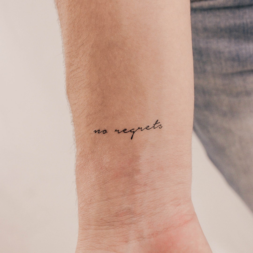Live With No Regrets Tattoo Designs