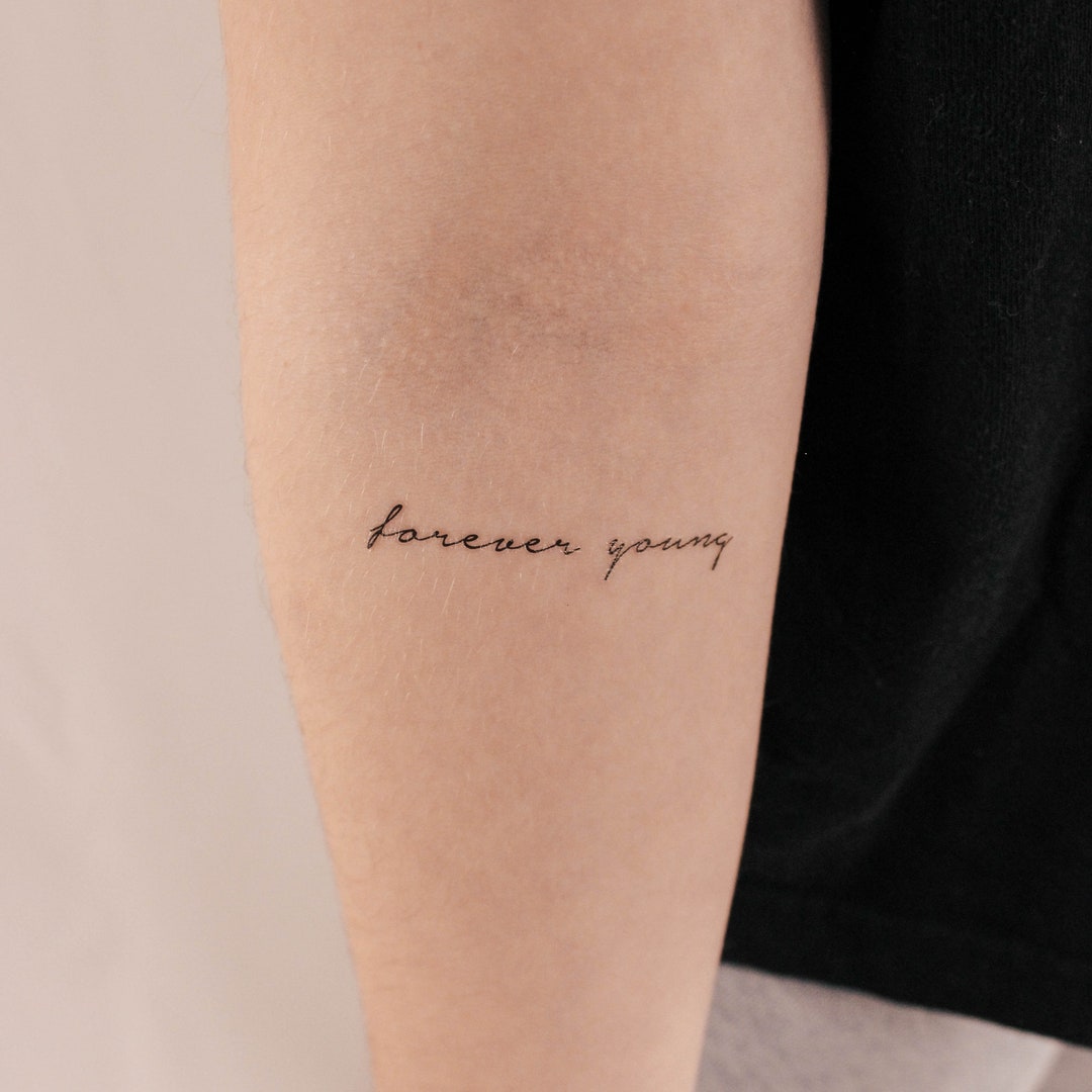 Forever Young Temporary Tattoo (set of 3) - Etsy