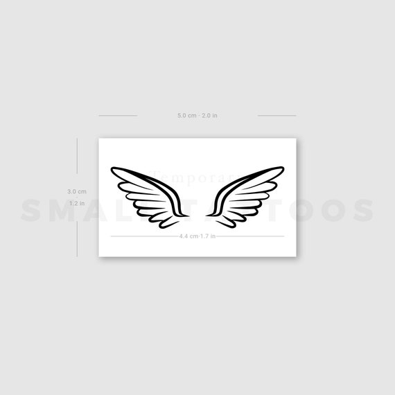 Wing Couple Temporary Tattoo set of 3 - Etsy