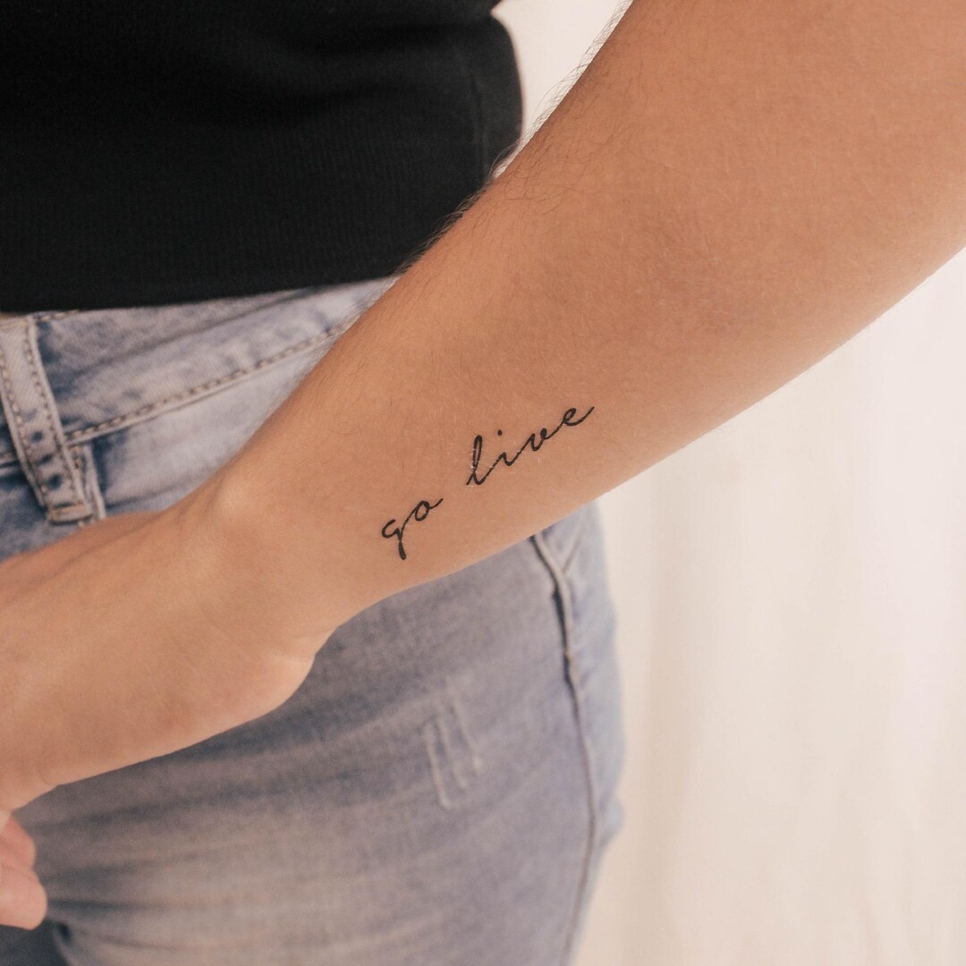 Go Live Temporary Tattoo (set of 3) - Etsy