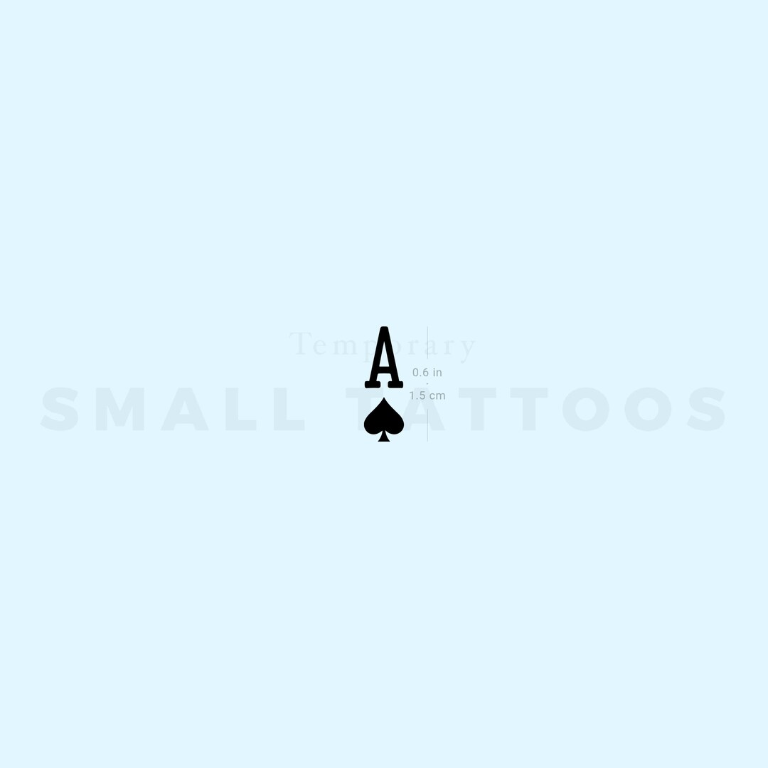 Ace of Spades Temporary Tattoo set of 3 - Etsy