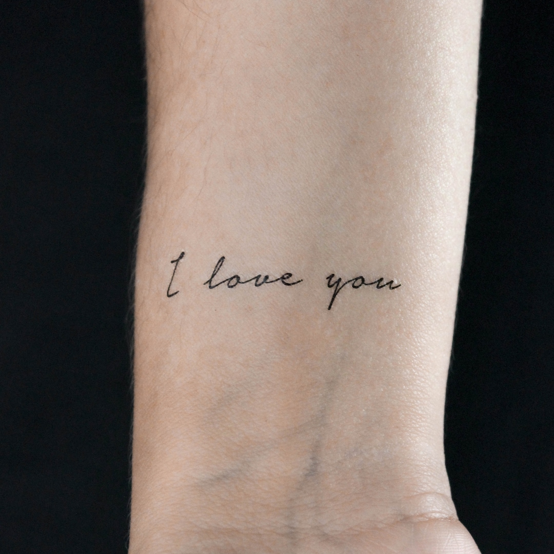 I Love You Temporary Tattoo (set of 3) - Etsy