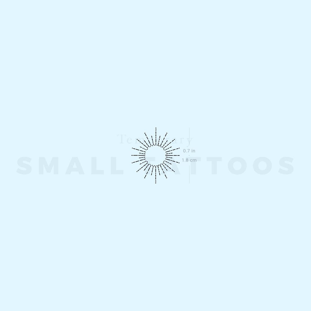 Fine Line Sun Temporary Tattoo (set of 3) - Etsy
