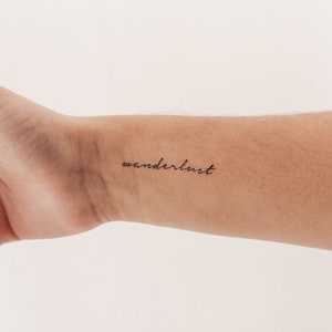 Wanderlust Temporary Tattoo (set of 3) - Etsy