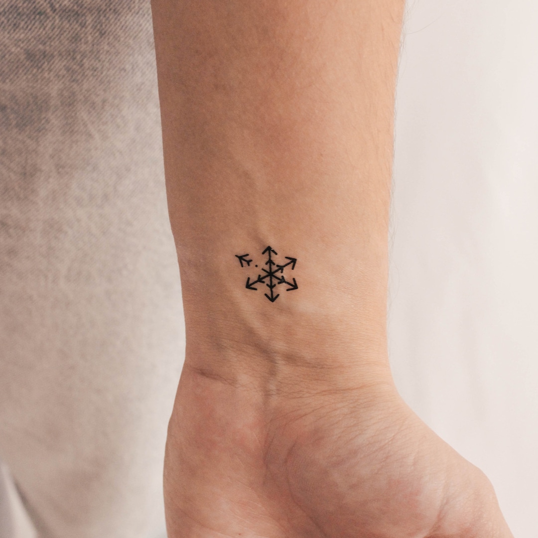 Flying Snowflake Temporary Tattoo (set of 3) - Etsy