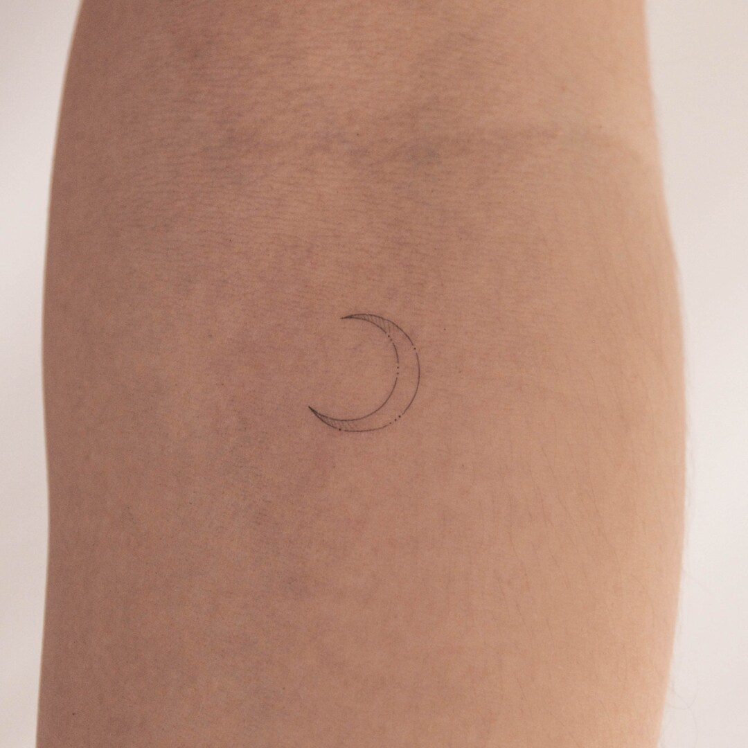 Crescent Moon Temporary Tattoo by Jakenowicz (set of 3) - Etsy