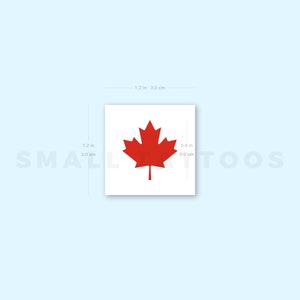 Red Maple Leaf Temporary Tattoo (set of 3) - Etsy Canada