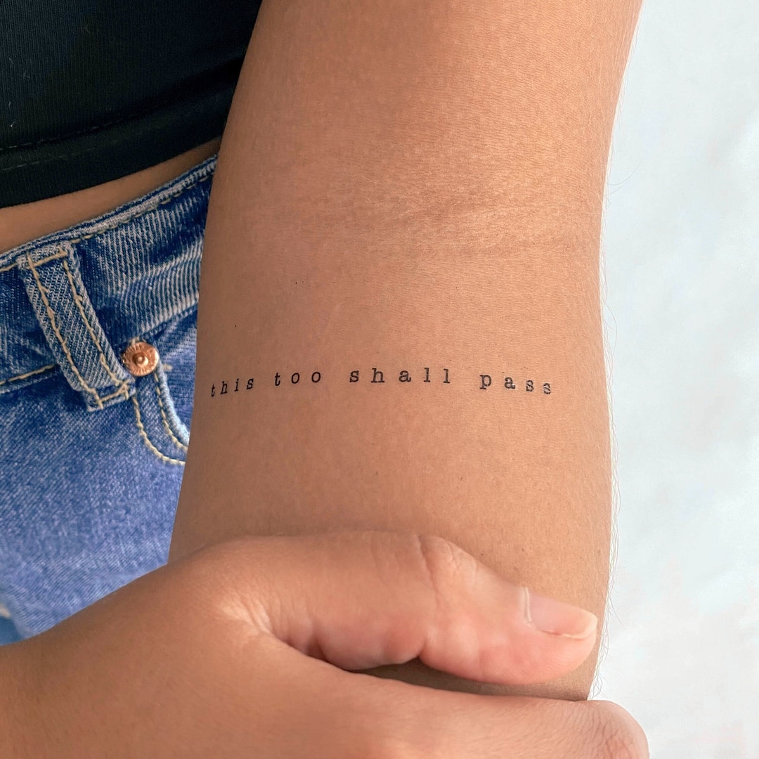 This Too Shall Pass Temporary Tattoo (set of 3) - Etsy