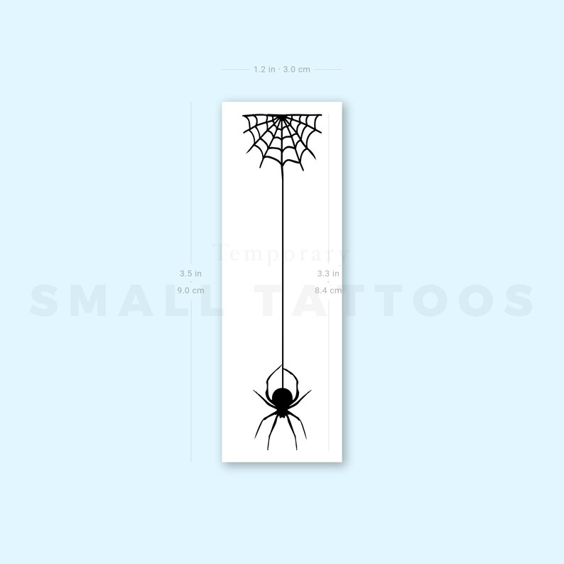 Hanging Spider Temporary Tattoo (set of 3) - Etsy UK