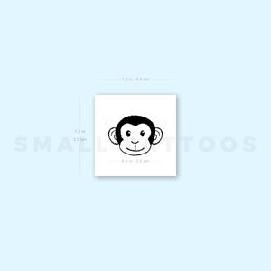 Monkey Face Temporary Tattoo (set of 3) - Etsy