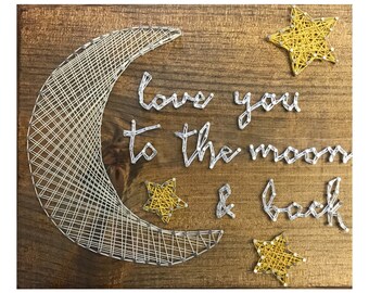 String art moon | Etsy