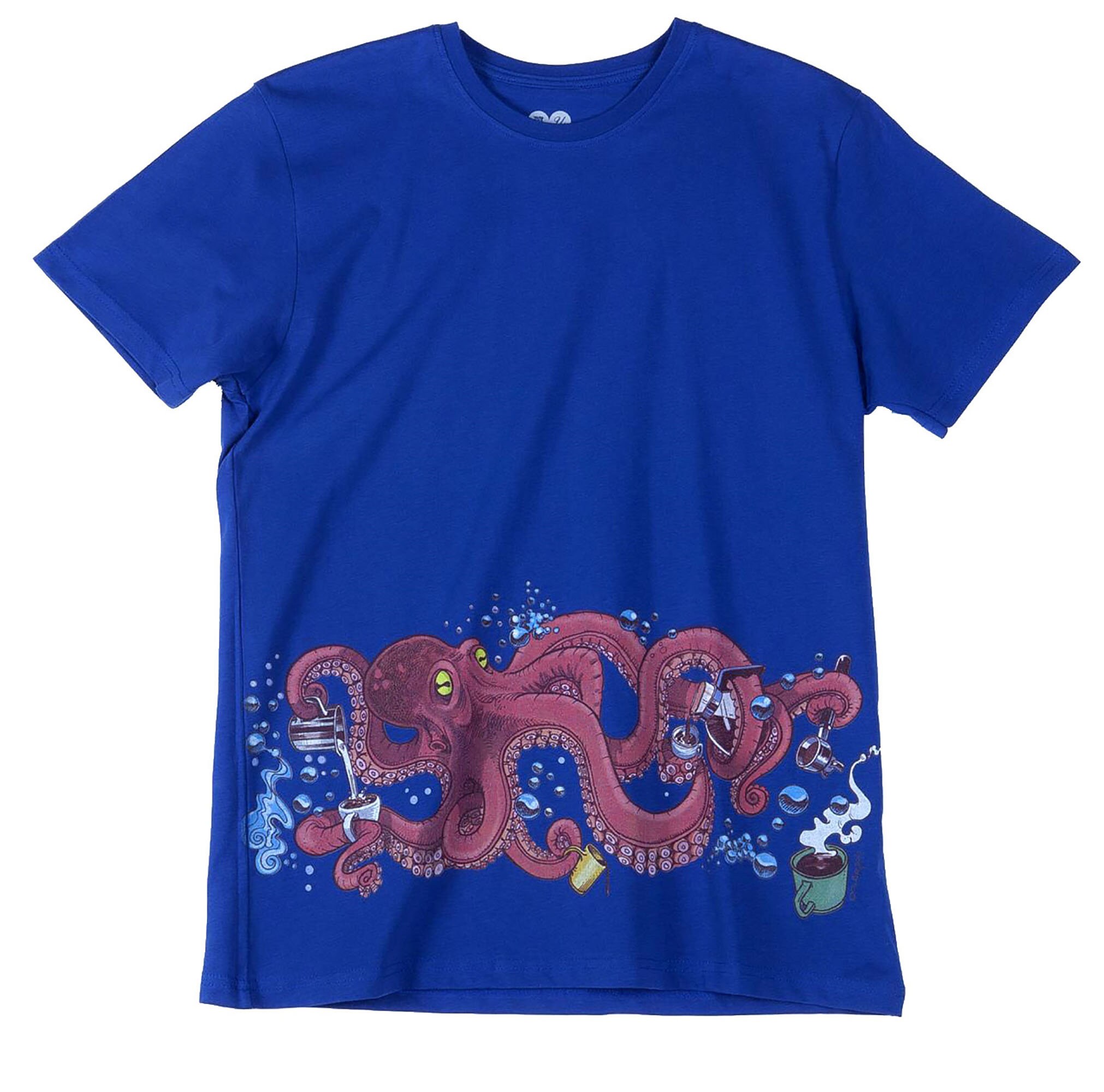 Barista Octopus T-shirt, Fine Art T Shirt, Graphic T-shirt, S-4XL and ...