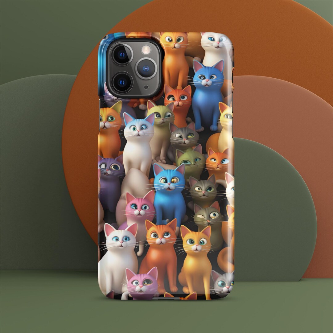 Funny Cats Design iPhone 14 Pro Case iPhone 16 iPhone 13 Pro Case 11 Xr ...