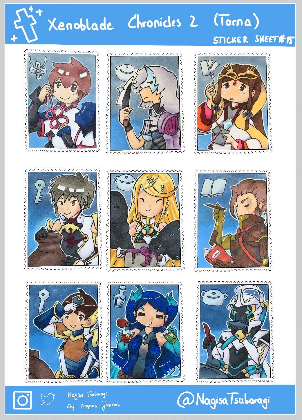 Xenoblade Chronicles Sticker Pack digital Download | Etsy