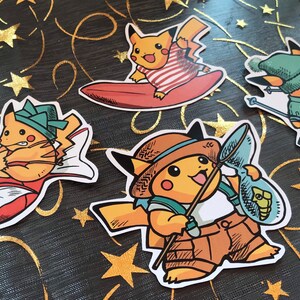 Retro Pikachu Sticker Set pokemon - Etsy