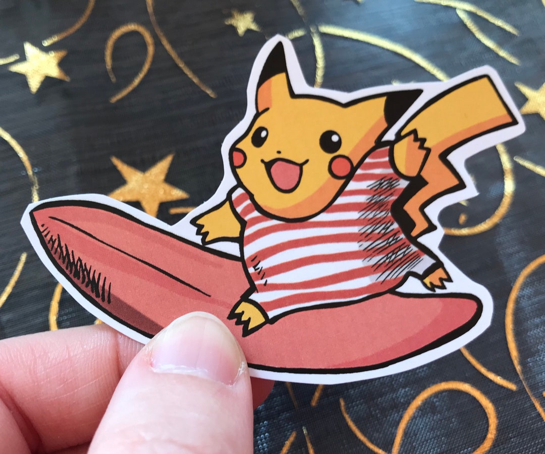 Retro Pikachu Surfer pokemon - Etsy