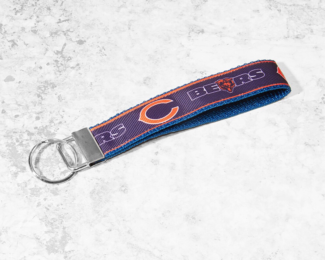 Chicago Bears Multi Logo 1 Inch Key Fob Keychain Wristlet Strap With ...