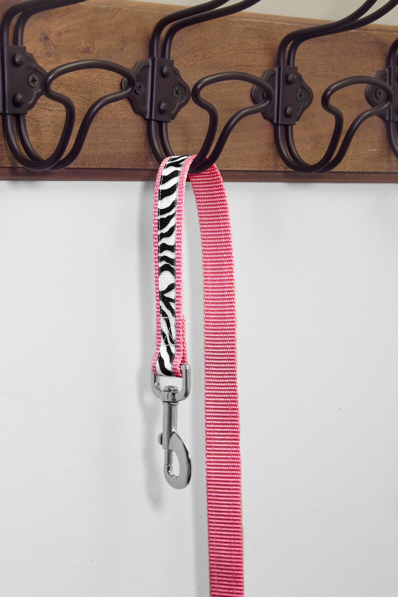 Black and White Zebra Print 1 Inch Dog Leash With Multiple | Etsy
